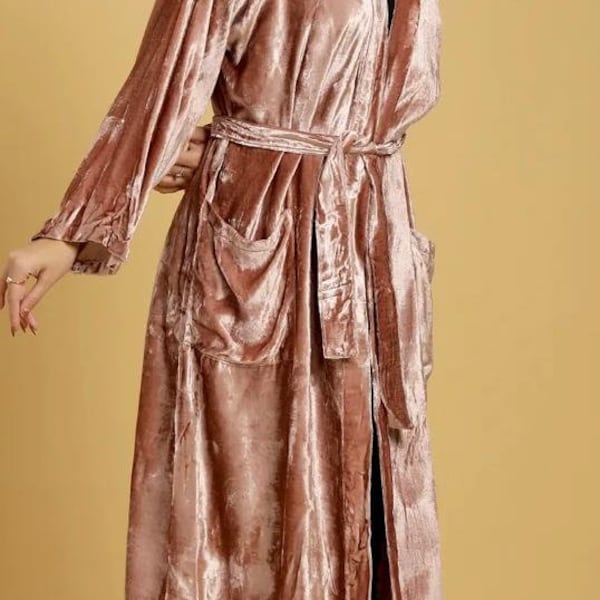Silk Velvet Robe - Etsy