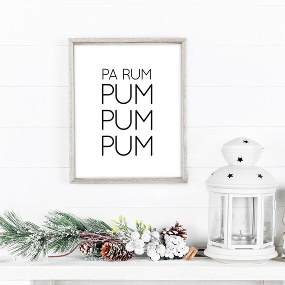 Pa Rum Pum Pum Pum Christmas Wall Art Christmas Printable - Etsy