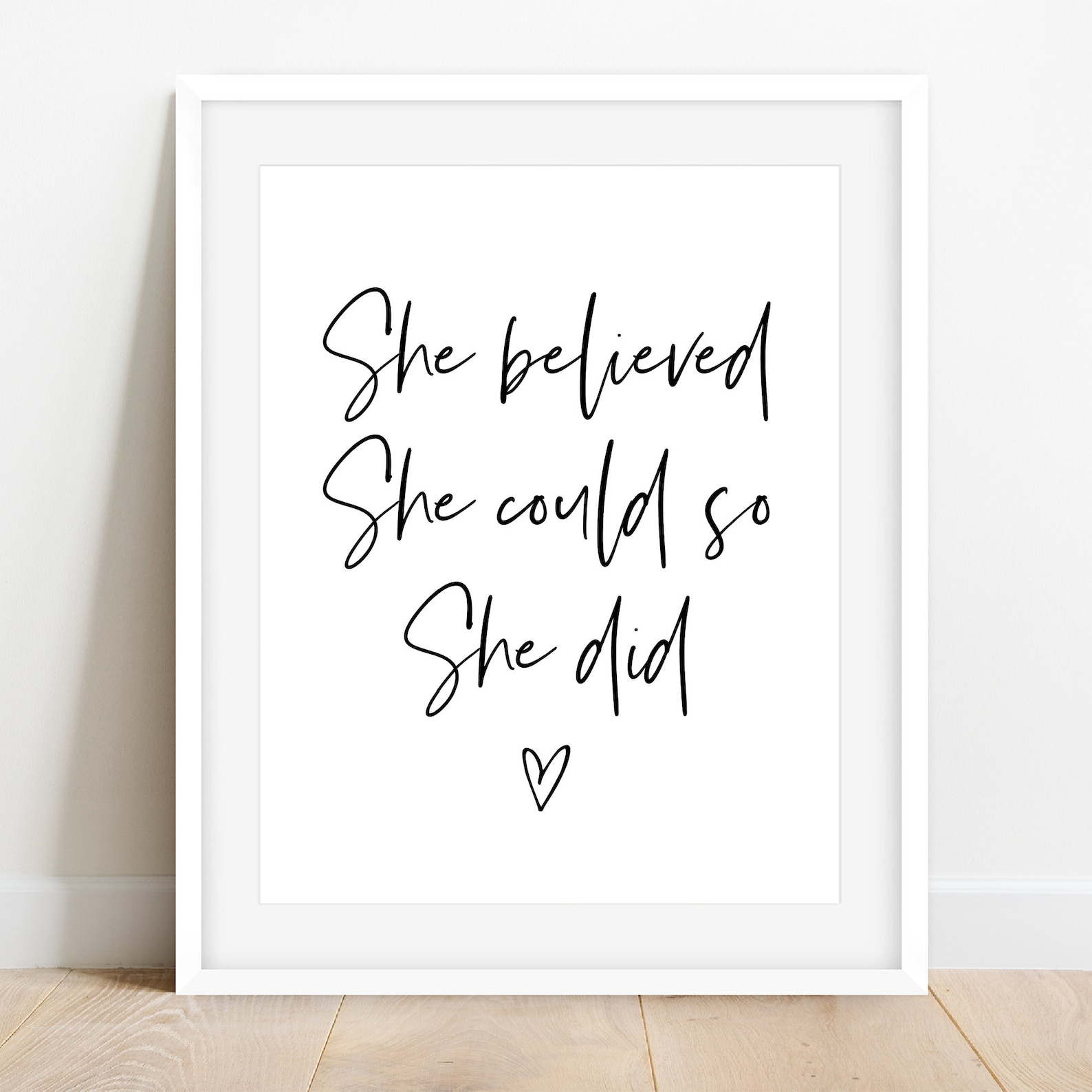 She Believed She Could So She Did Inspirational Quote For Girl Inspirational Wall Decor Teen