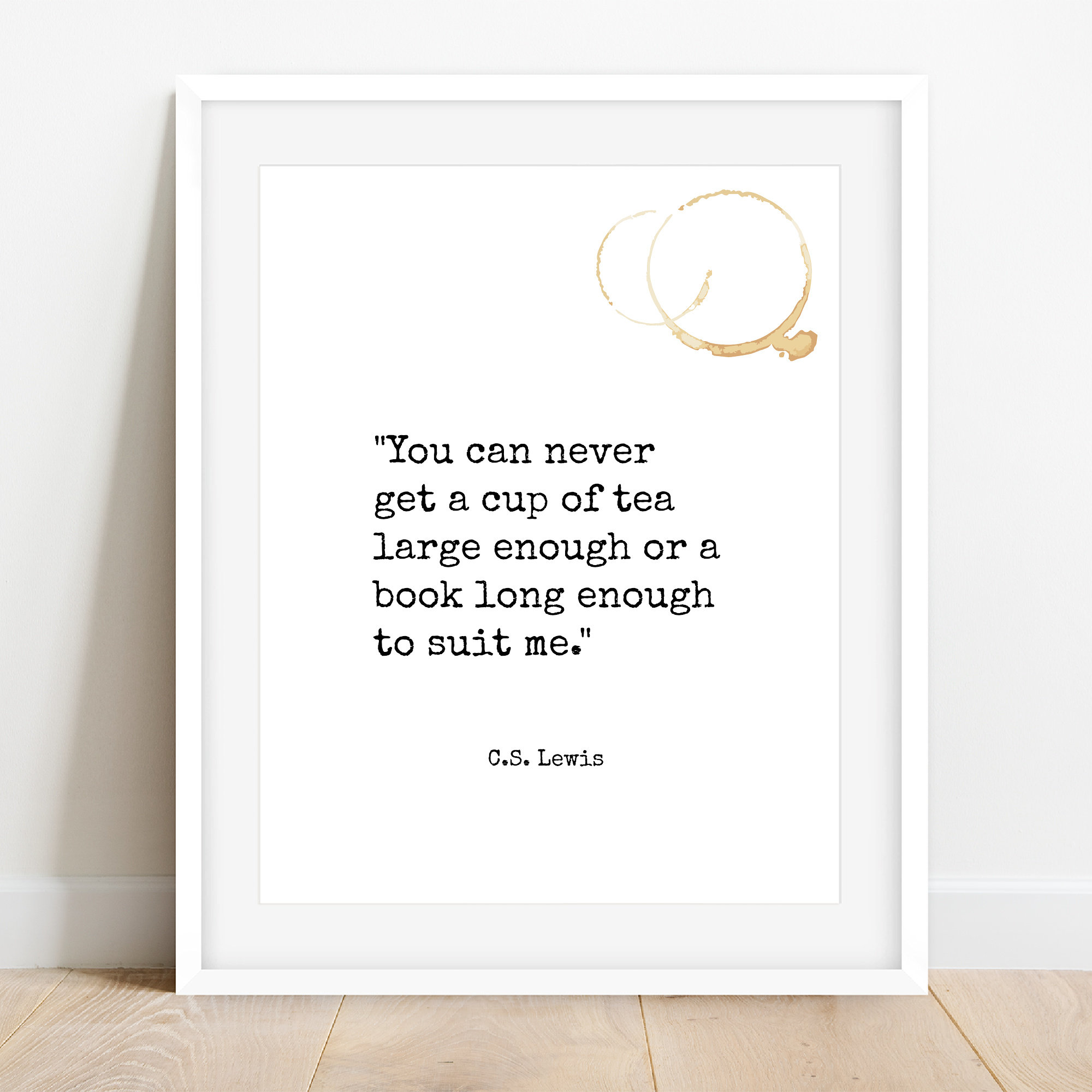 C.S. Lewis Quote, C.S. Lewis Printable Wall Art, C.S. Lewis Tea Cup ...