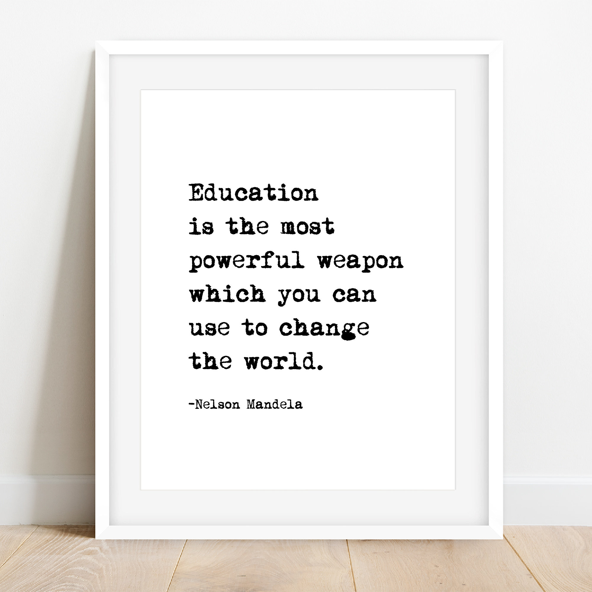 Nelson Mandela Printable Quote, Inspirational Education Quote, Nelson ...
