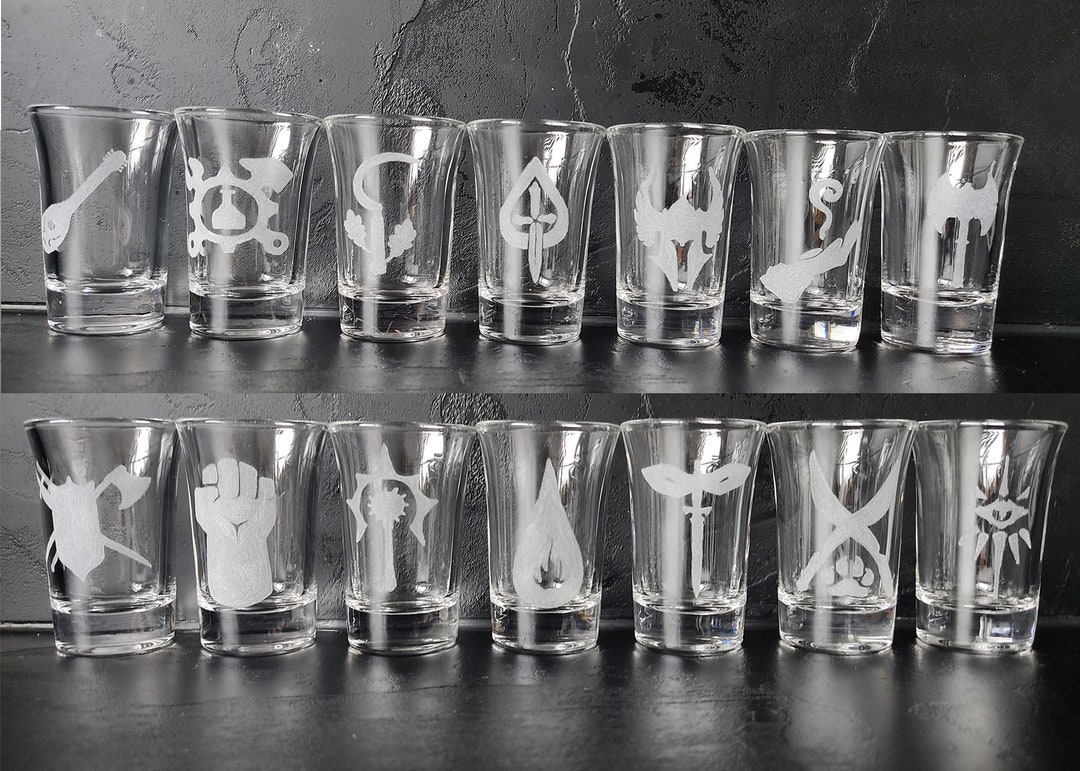 Dungeons & Dragons (dnd) Classes Engraved Shot Glasses - Etsy