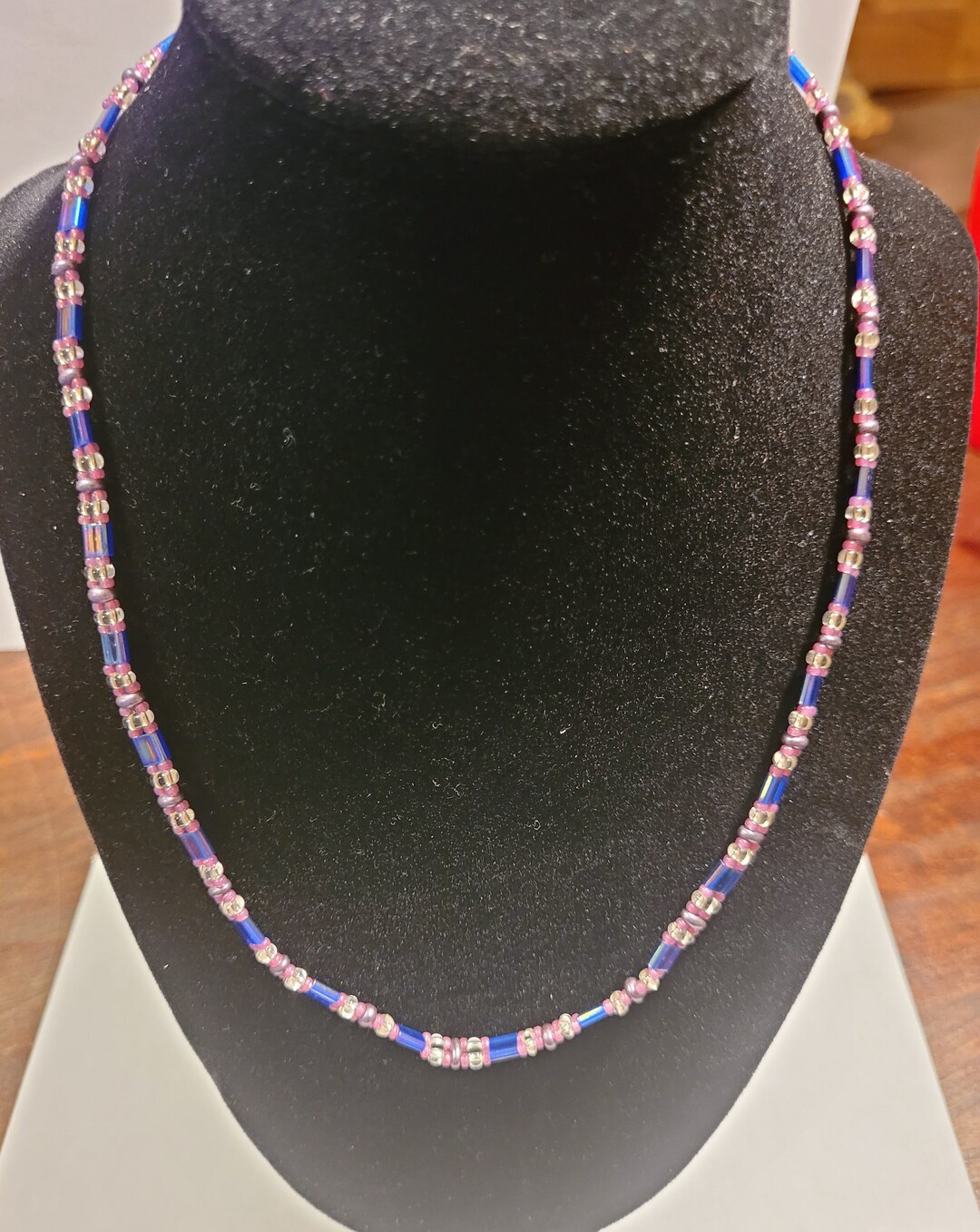 Double Row Beaded Necklace - Etsy