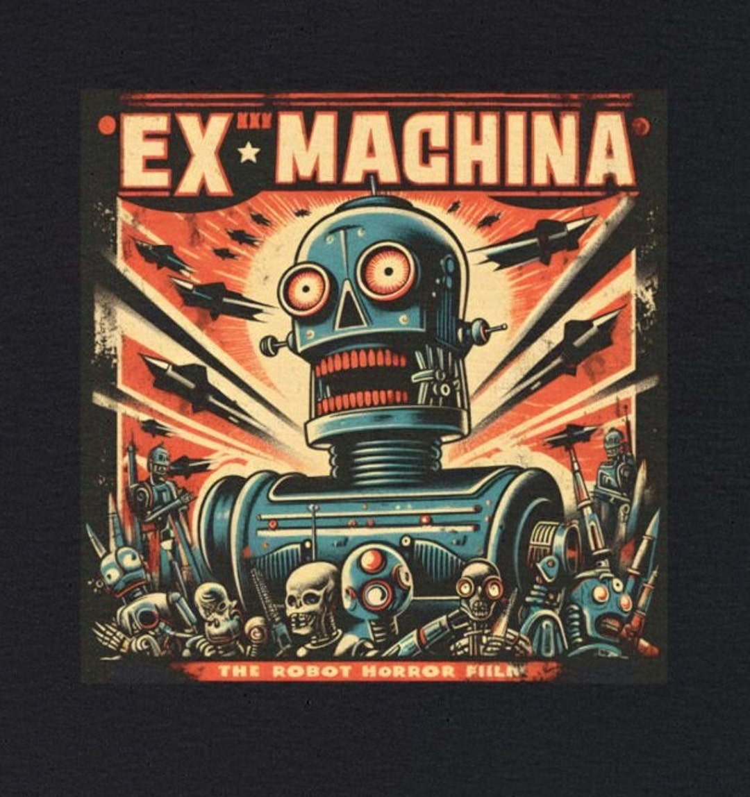 Ex Machina Robots Unisex Heavy Cotton Tee Soft Stylish Graphic Shirt