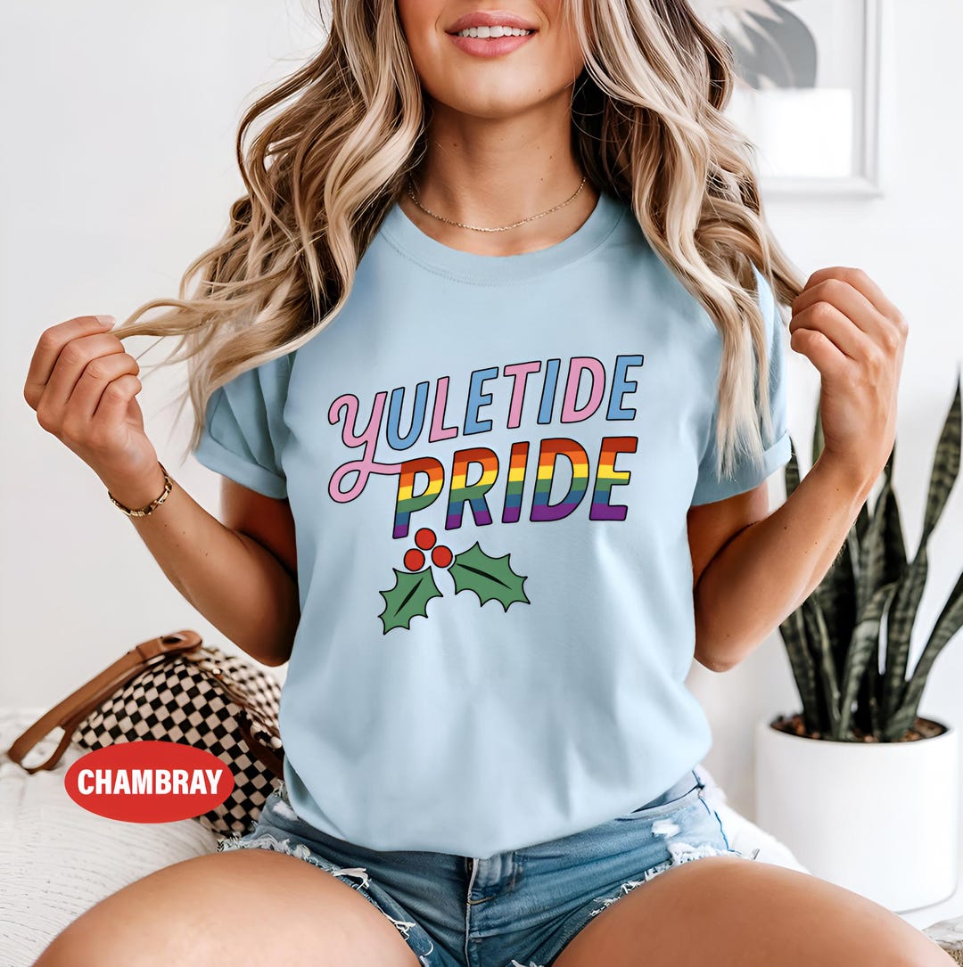 Yuletide Pride, Queer Holiday Wear, LGBTQ Christmas Tee, Unisex ...