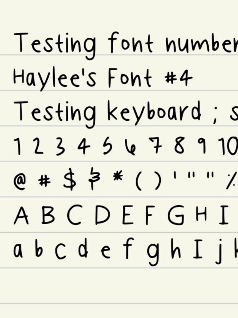 Haylee’s iPad Font - Realistic Handwriting - Etsy