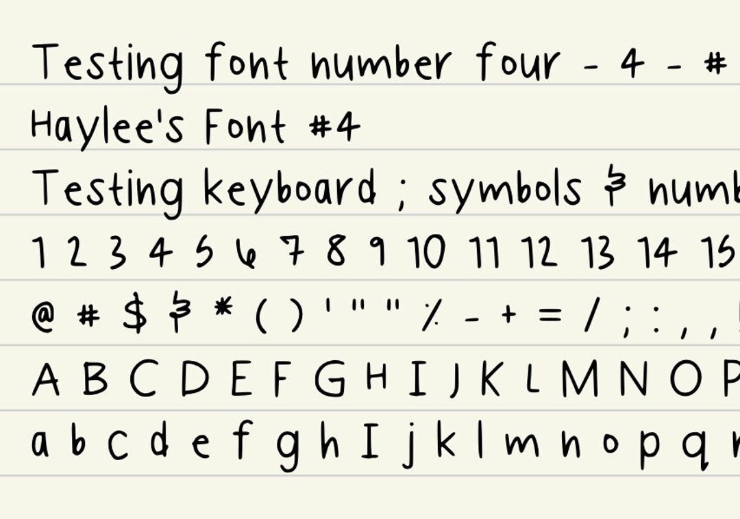 Haylee’s iPad Font - Realistic Handwriting - Etsy