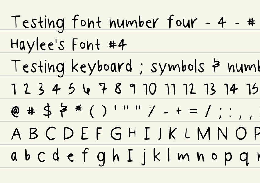 Haylee’s iPad Font - Realistic Handwriting - Etsy