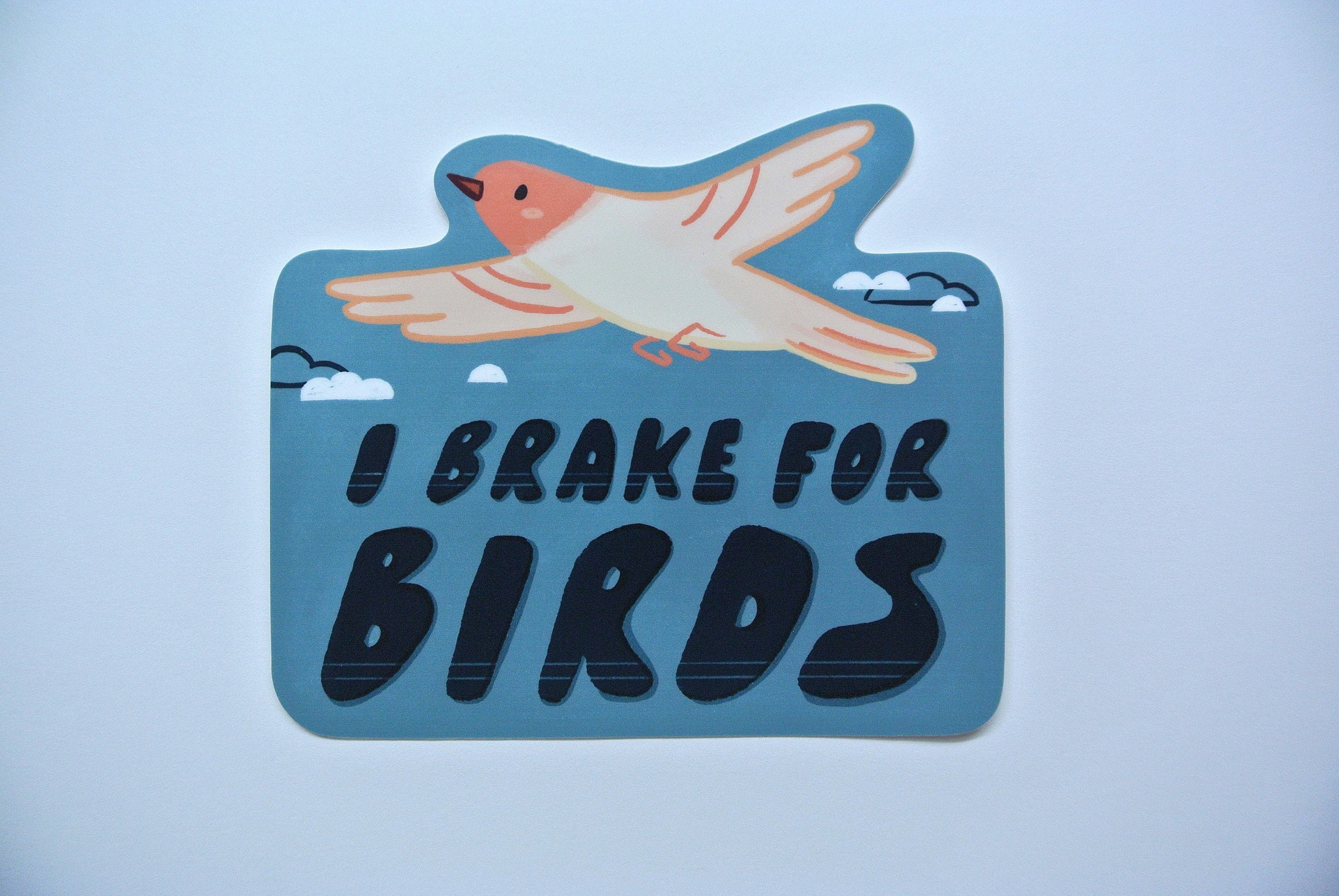 I Brake for Birds Sticker Blue Waterproof Vinyl - Etsy