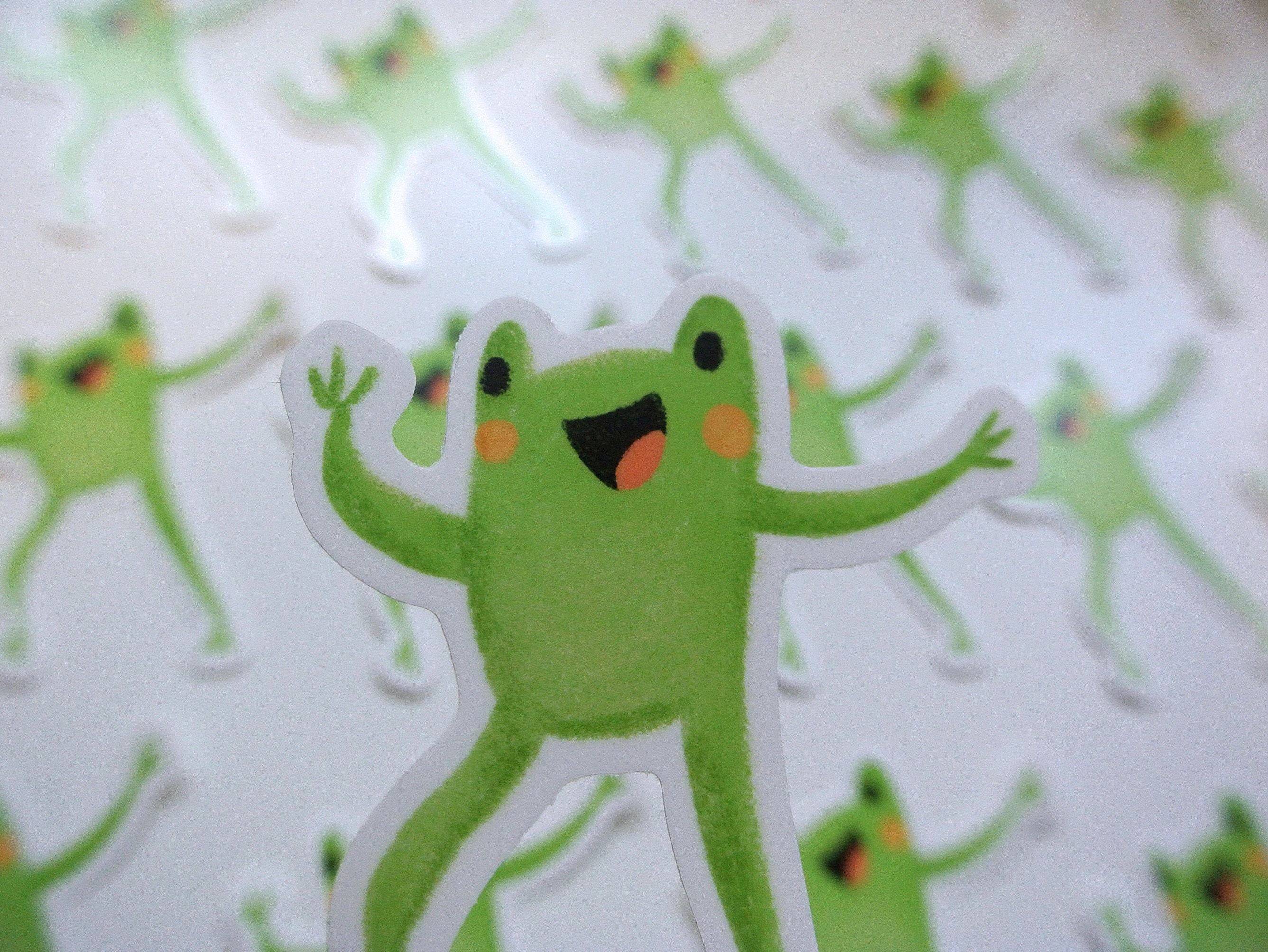 Happy Frog Sticker - Waterproof Vinyl - 3in - Etsy