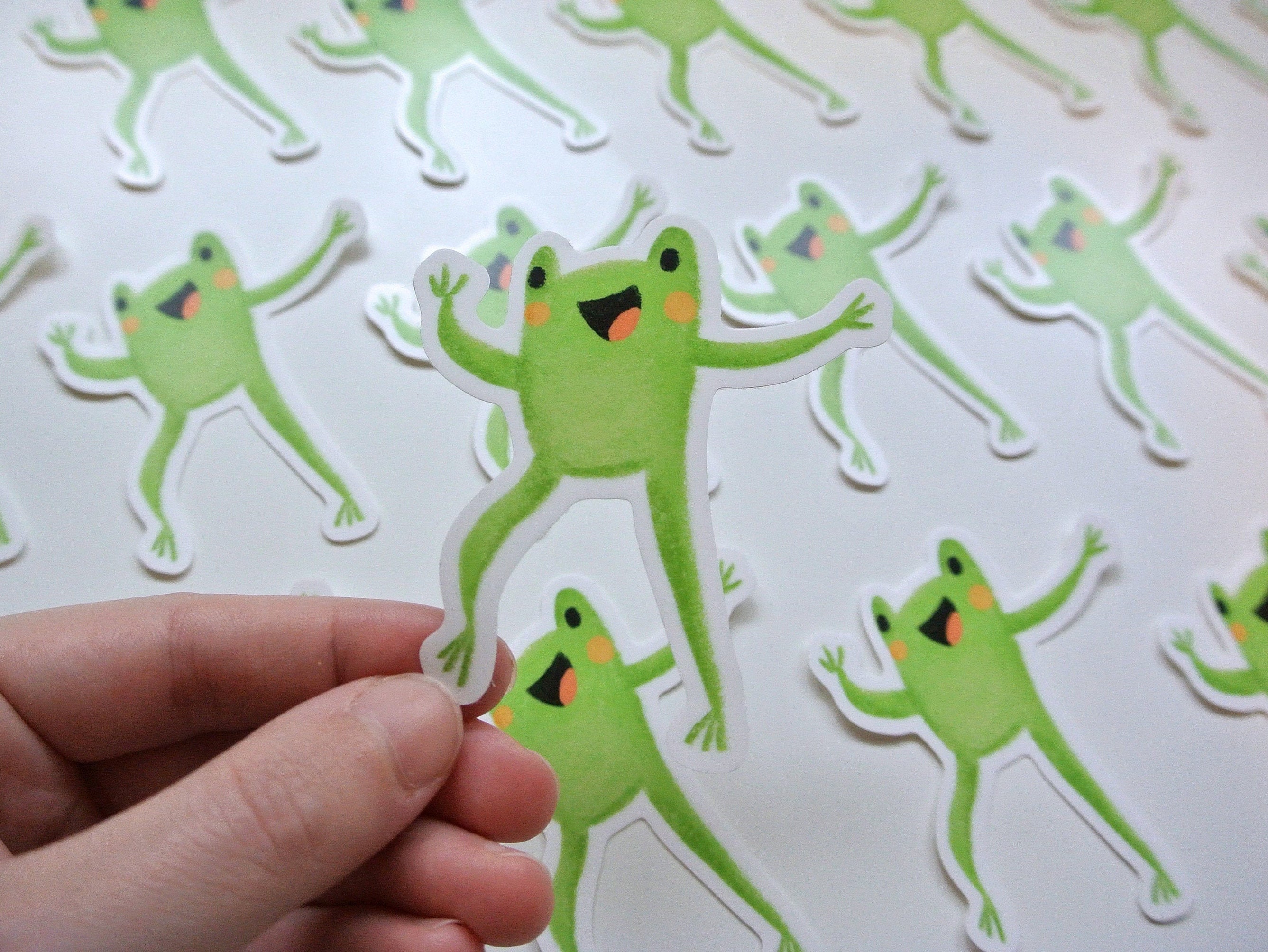 Happy Frog Sticker - Waterproof Vinyl - 3in - Etsy