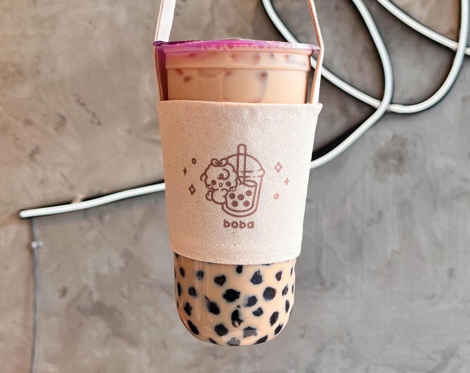 Cute Sheep Bubble Tea Bag Holder / Sheep Boba Bag / Drink Bag / Water ...