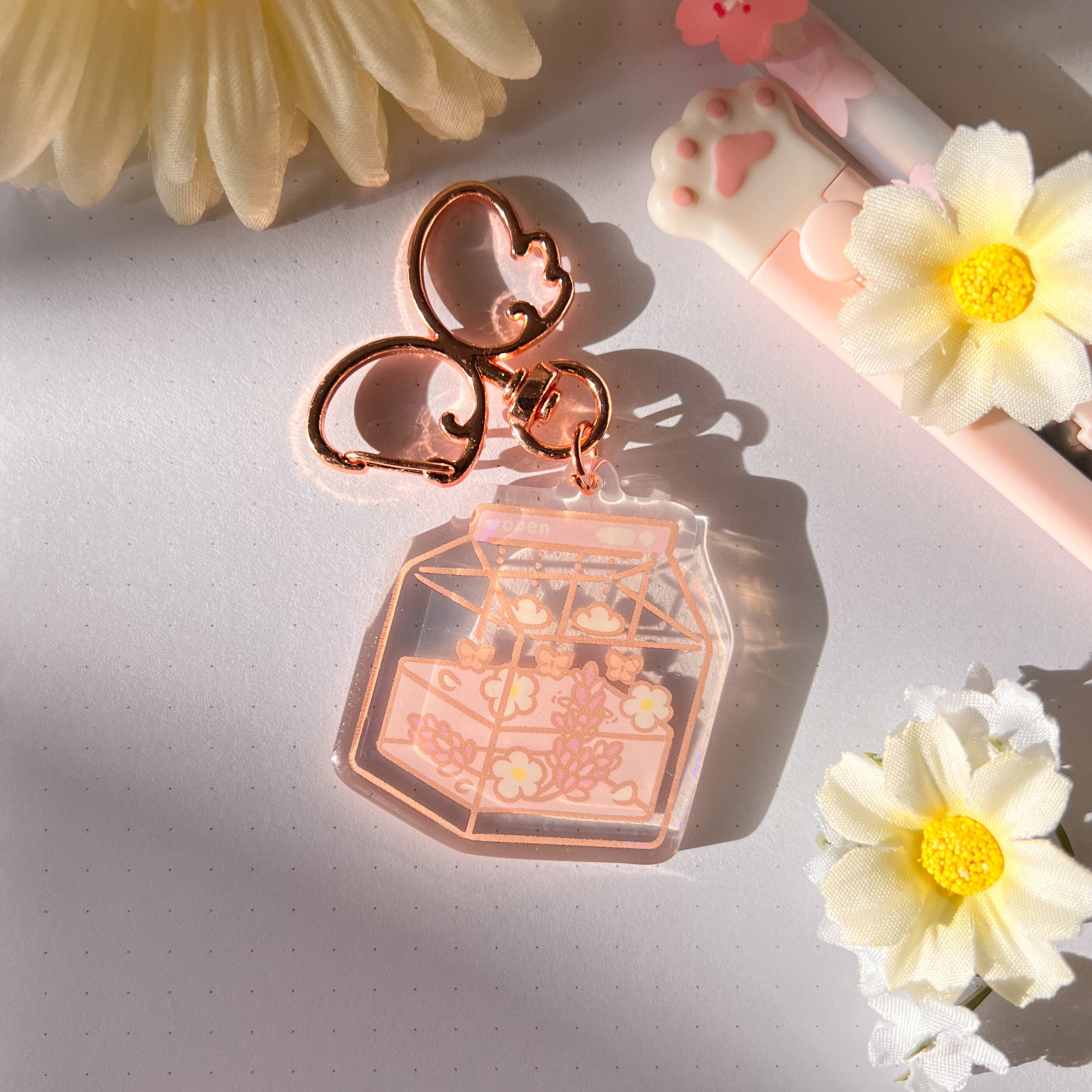 Cute Mystery Milk Carton Acrylic Charm / Holo Epoxy / Holographic ...