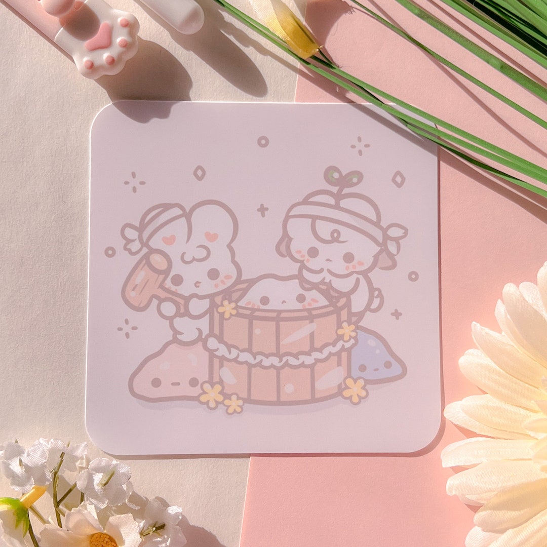 Cute Bunny / Mochi Art Print / Cute Mochi / Cute Sheep / Cute Prints ...