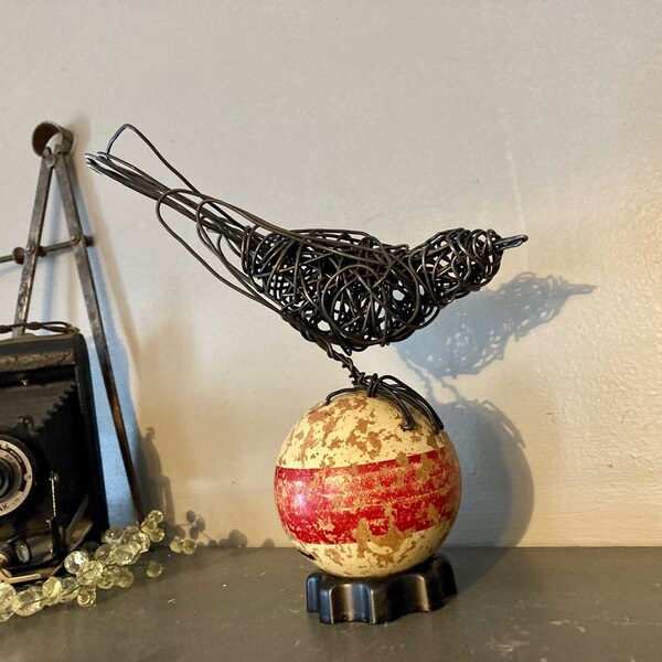 Wire Bird Sculpture - Etsy
