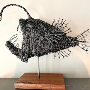 Original Handmade Wire Fish Sculpture. Wire Art, Wire Sculpture, Fish ...