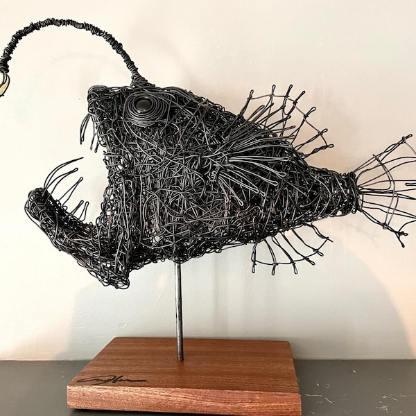 Angler Fish Sculpture - Etsy