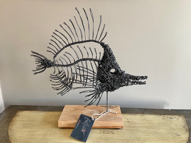 Original Handmade Wire Sculpture. Wire Art,wire Sculpture, Fish Lover ...