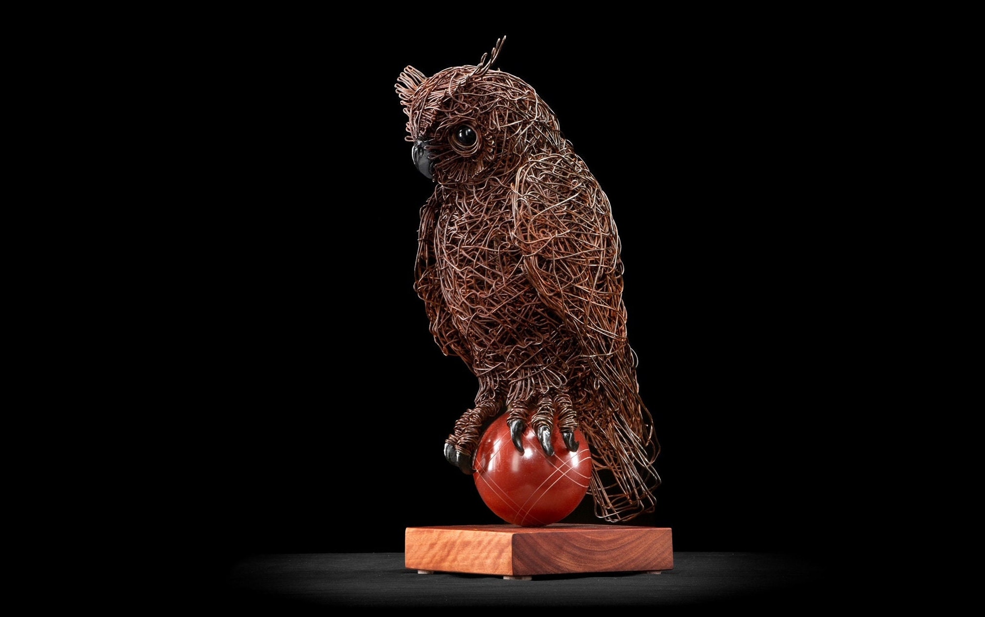 Original Handmade Owl Wire Sculpture. Wire Art, Wire Sculpture, Home ...
