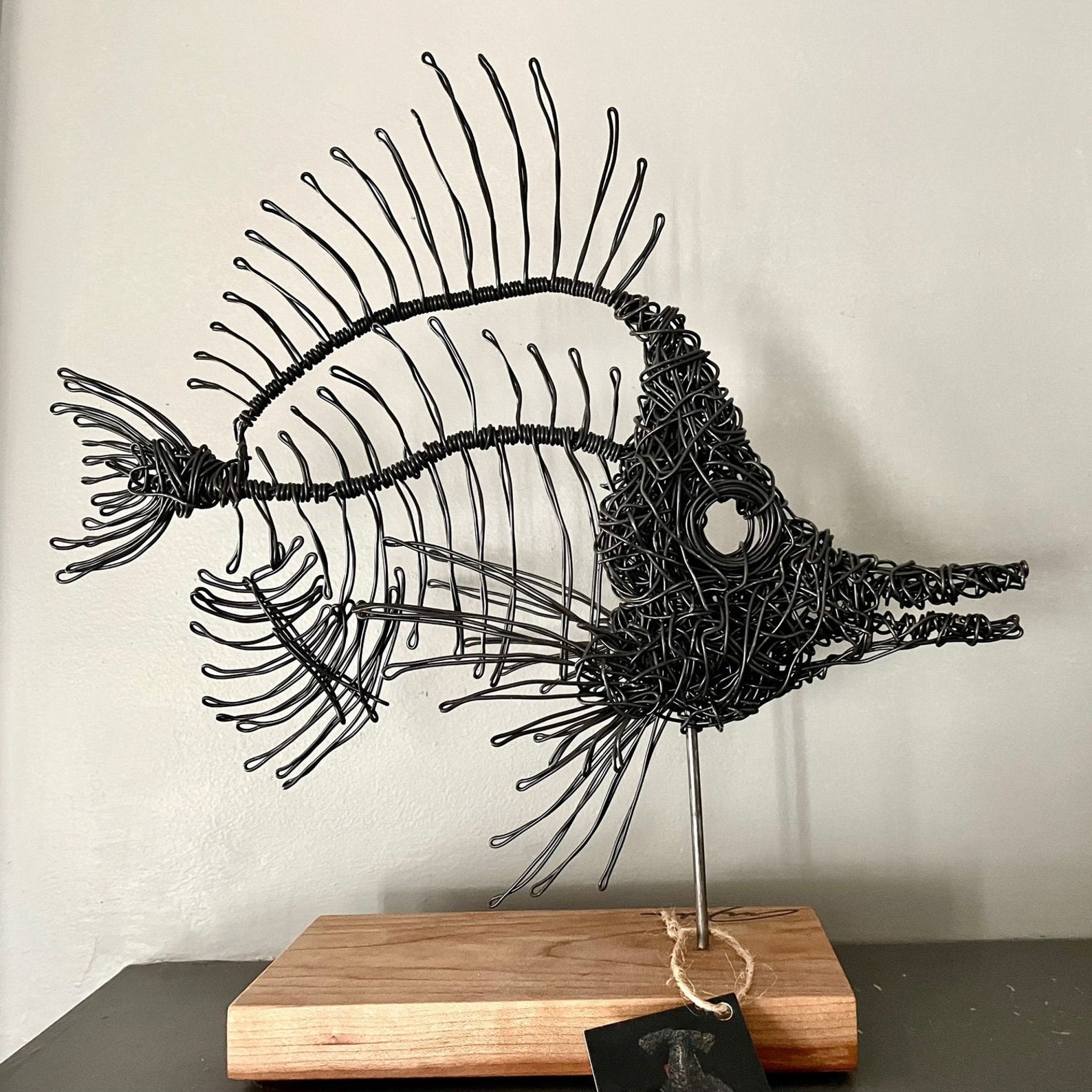 Original Handmade Wire Sculpture. Wire Art,wire Sculpture, Fish Lover ...