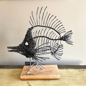 Original Handmade Wire Sculpture. Wire Art,wire Sculpture, Fish Lover ...