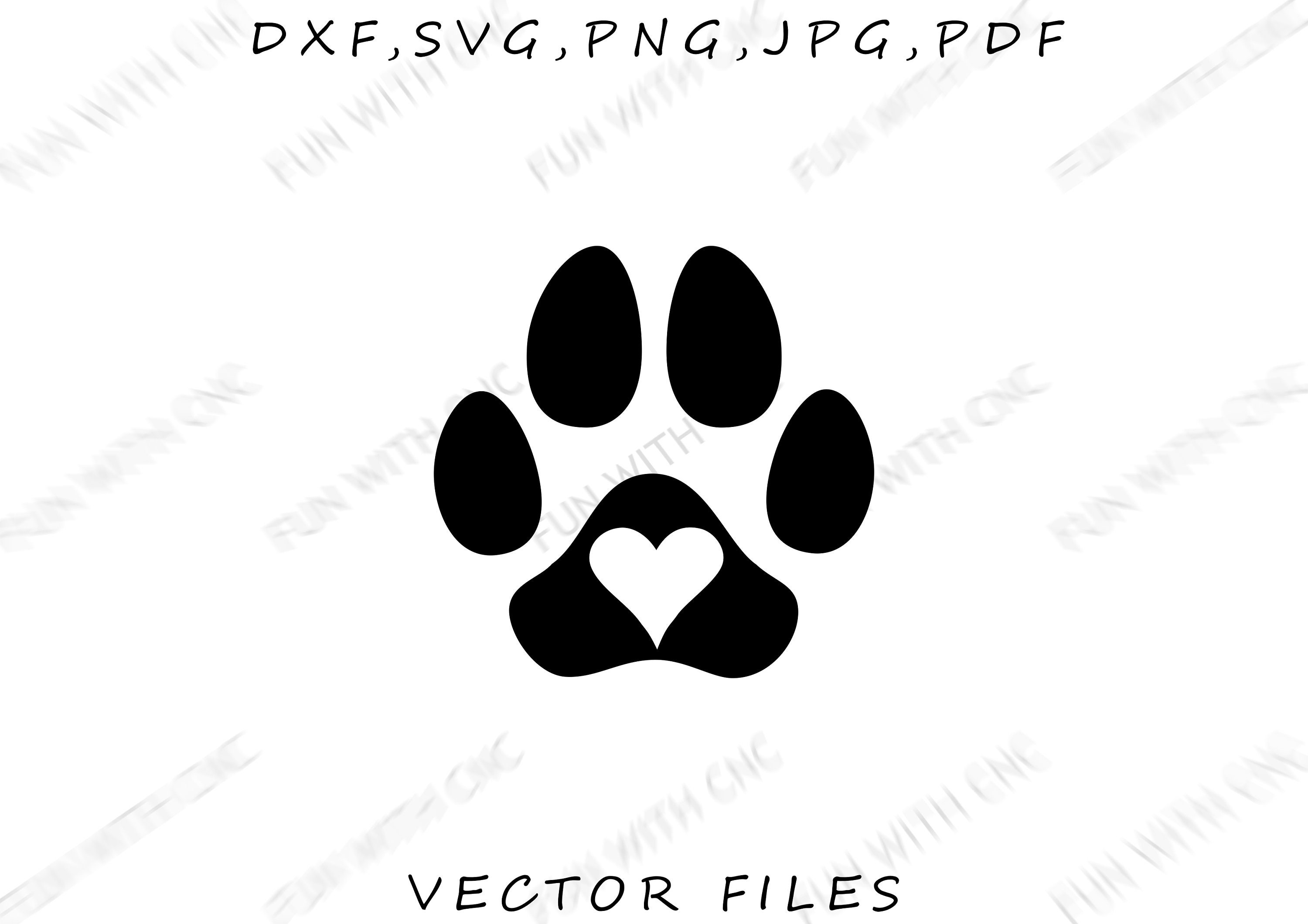 Heart in a Paw | Paw and a Heart | Dog Paw | Cat Love | Dog Paw Print ...