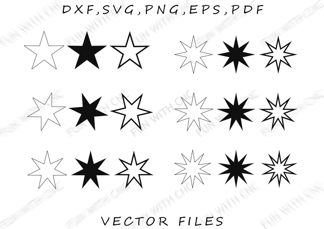 Star Shape SVG | Star Shape Variations | Star Svg | Stare Shape Outline ...