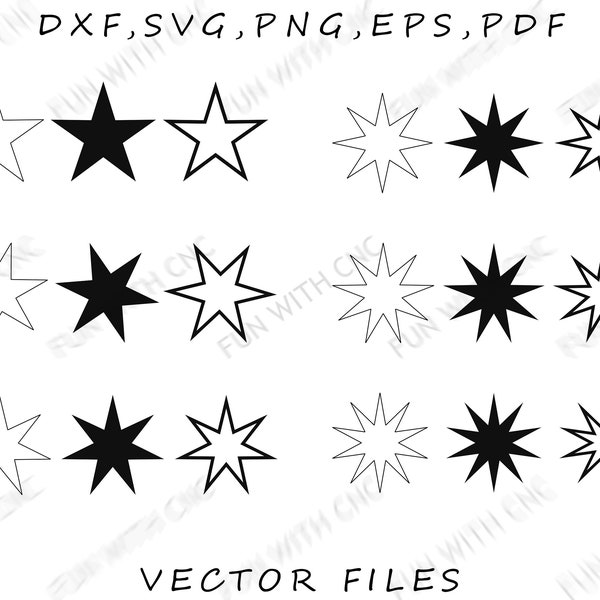 Cadre en étoile dxf - Etsy France