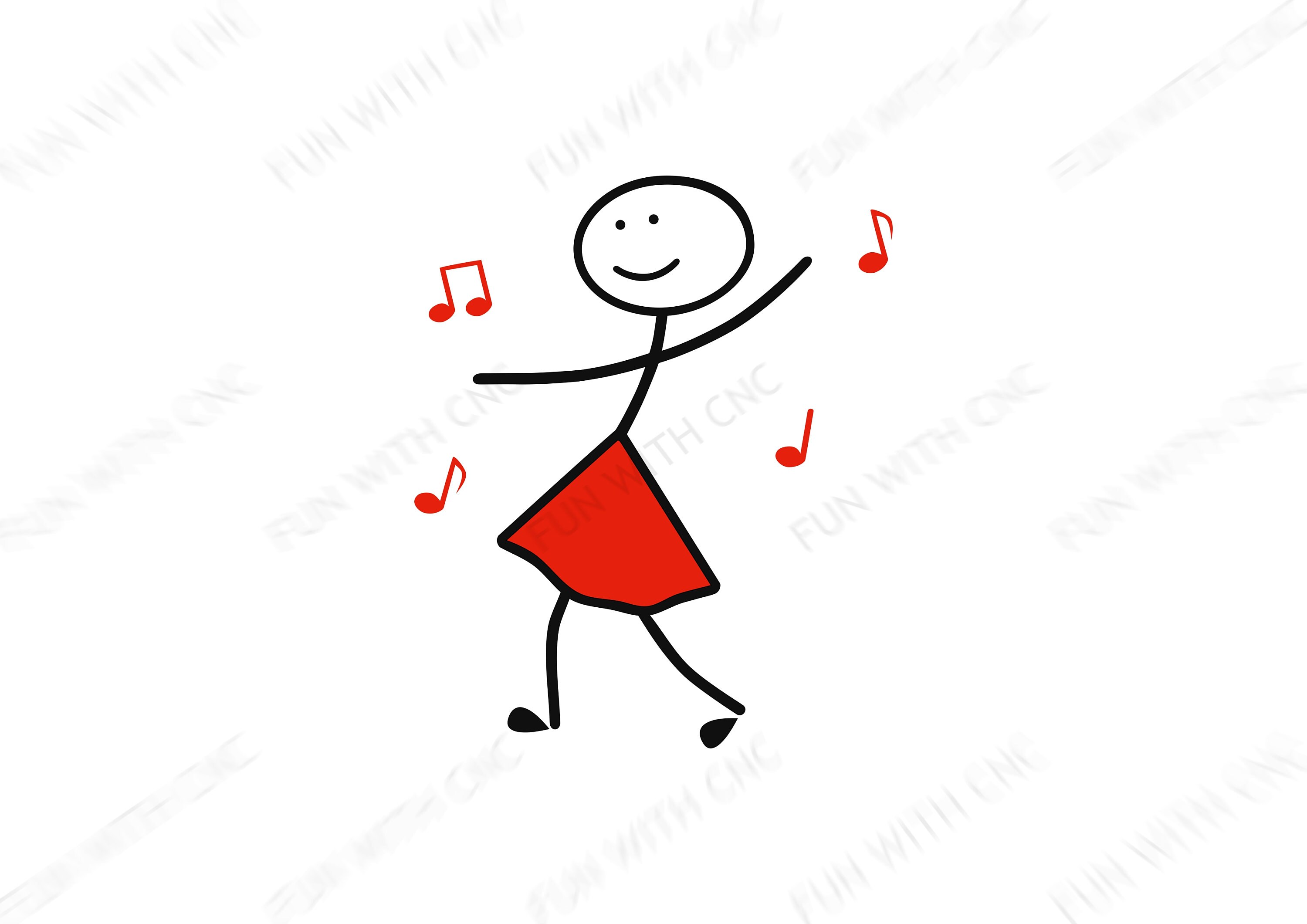 Stick People Dancing Girl, Two Dance Moves in One - Galentine's Day Svg ...