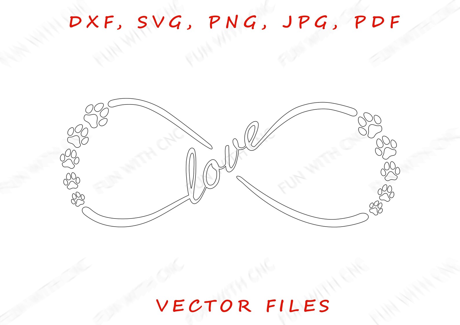 Infinity Love Dog Paw | Vector Files for Your Diy Projects | Commercial ...