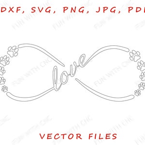 Infinity Love Dog Paw | Vector Files for Your Diy Projects | Commercial ...