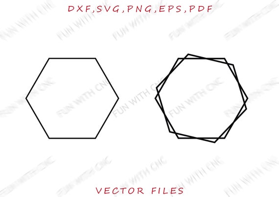 Hexagon Frame Svg Geometric Shapes Simple Svg Doodle - Etsy