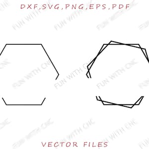 Hexagon Split Frame Svg | Geometric Shapes | Simple Svg | Doodle ...