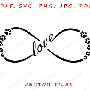Infinity Love Dog Paw | Vector Files for Your Diy Projects | Commercial ...