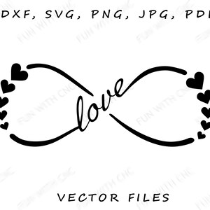 Infinity Love With Hearts | Infinity Loop | Digital Clipart for Your ...