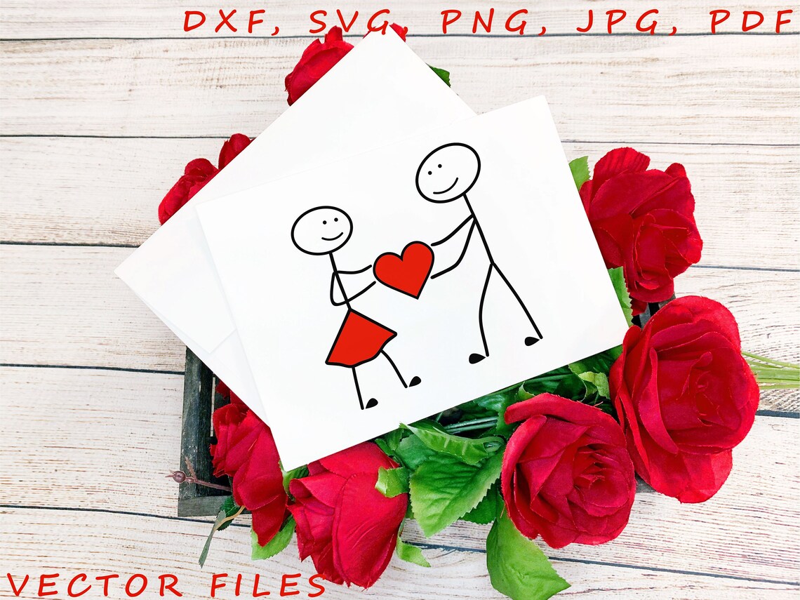 Stickman in Love Stick Figures Couple Couple in Love Svg Love Couple ...