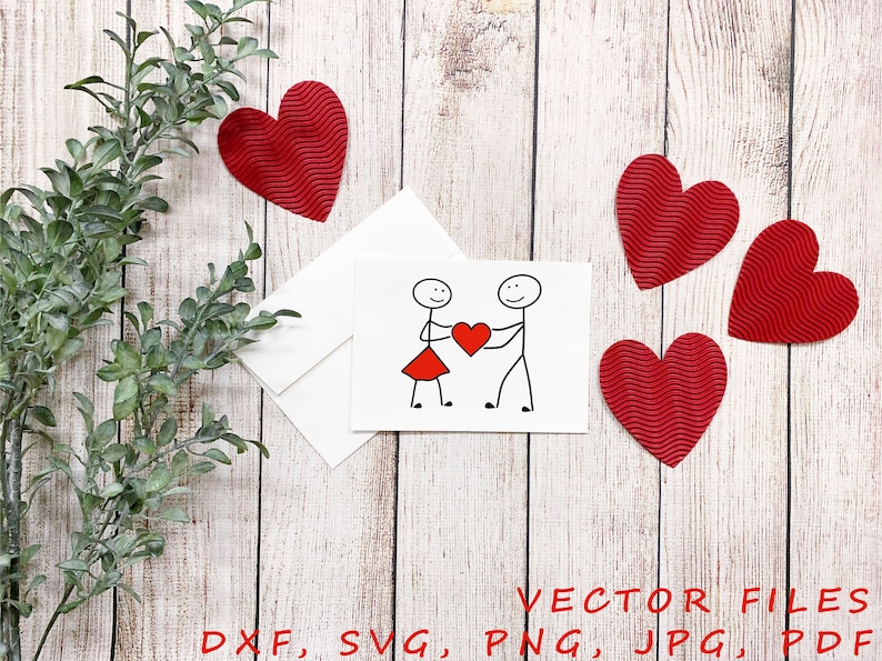Stickman in Love | Stick Figures Couple | Couple in Love Svg | Love ...