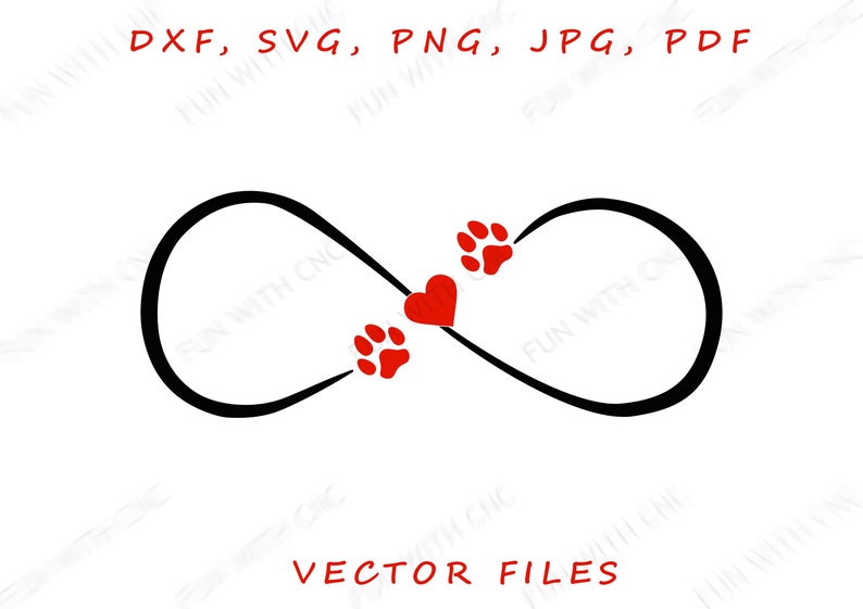 Infinity Love Dog Paw an a Heart Vector Files for Your Diy Projects ...