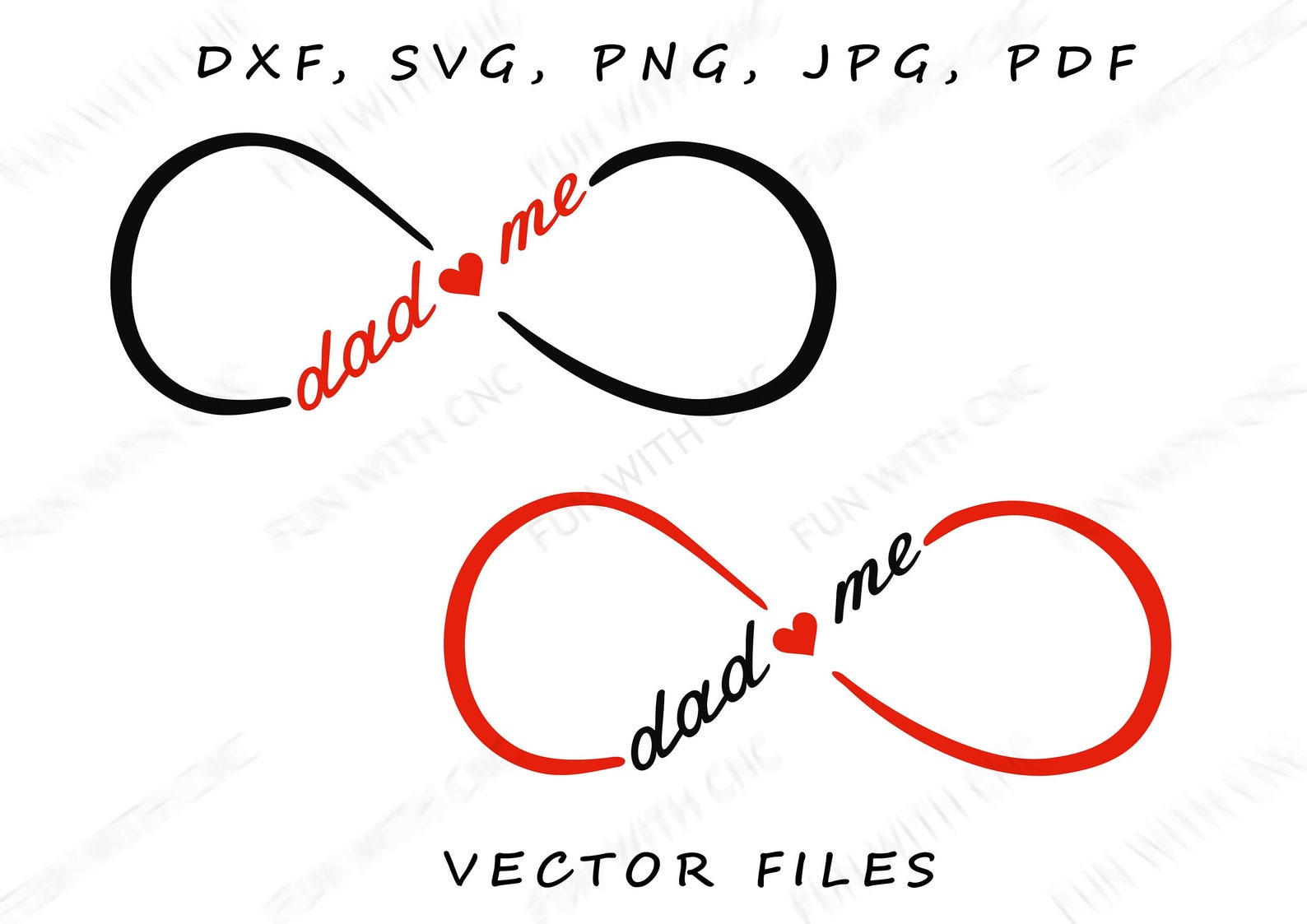Fathers Day Infinity Dad Sign Svg Png Dxf Jpg Pdf - Etsy