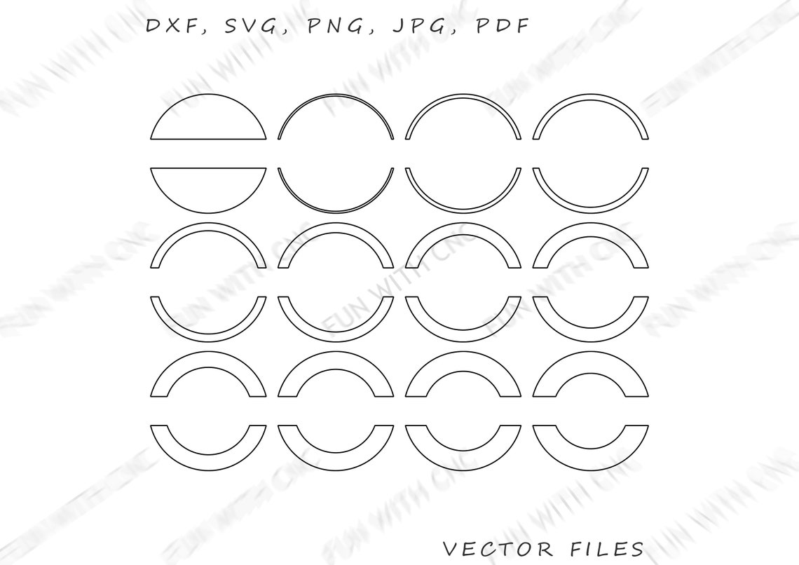 Circle Split Frames Svg, Geometric Shapes Split Frame, Circle Split ...