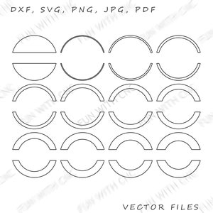 Circle Split Frames Svg, Geometric Shapes Split Frame, Circle Split ...