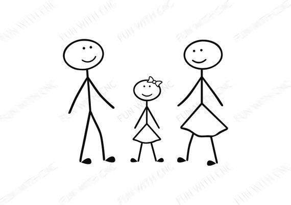 Stick Figure Mom And Dad Together