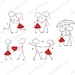 Couple in Love Bundle, Stick Figures Couple Set, Love Couple Svg ...