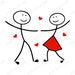 Cute Couple Dancing With Love | Dance Couple | Stick Figures Clipart ...