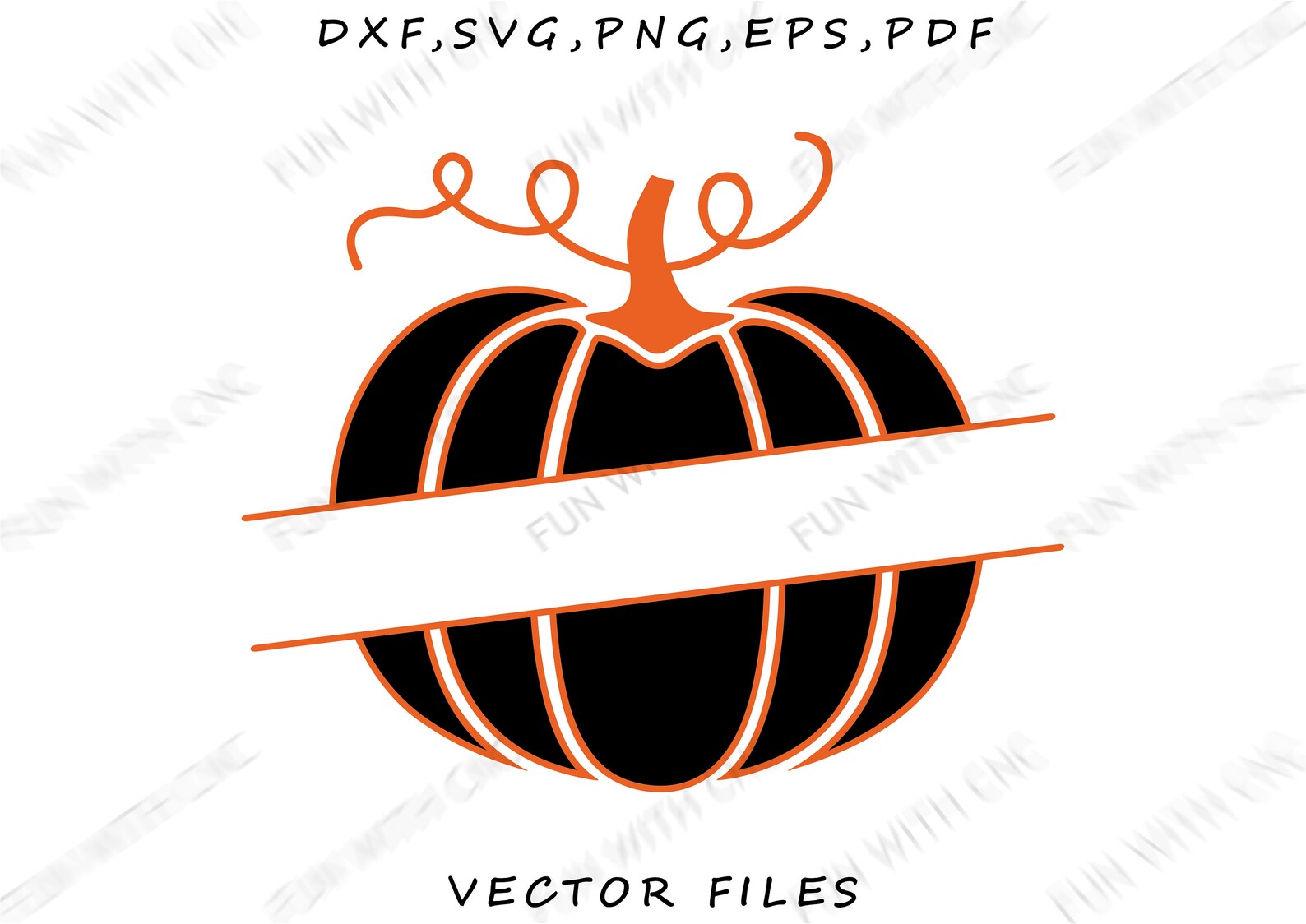 Happy Halloween Split Monogram Svg, Pumpkin Split Svg, Halloween ...