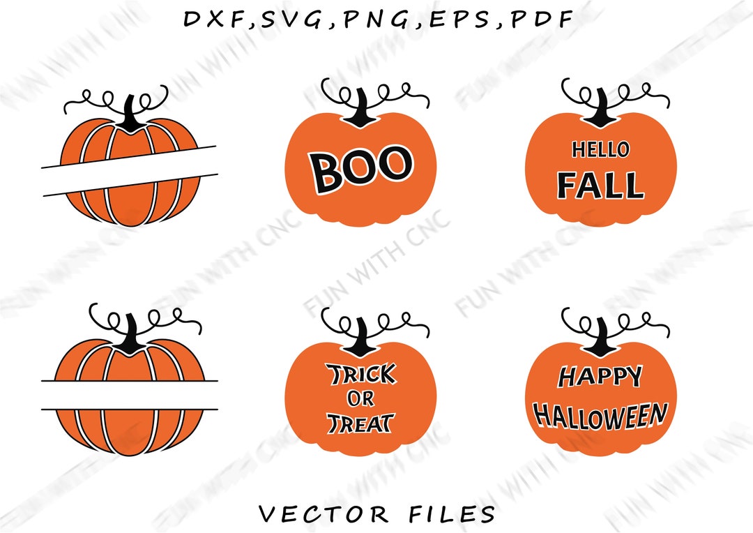 Pumpkin Decor Halloween Bundle Vector, Sublimation and Printable ...