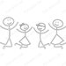 Stick People Happy Family Illustration, Stick Figure Clipart, Stick ...