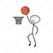 Stick Figure Basketball Player Illustration, Stick People Clipart, Svg ...