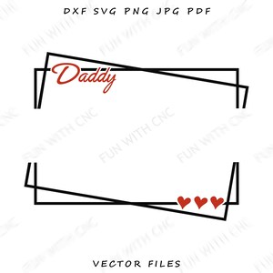 Happy Father's Day Double Rectangle Split Frame Template, Photo Frame ...