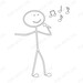 Singing Stick Figure Singer Clipart Singing People Svg Music Png ...